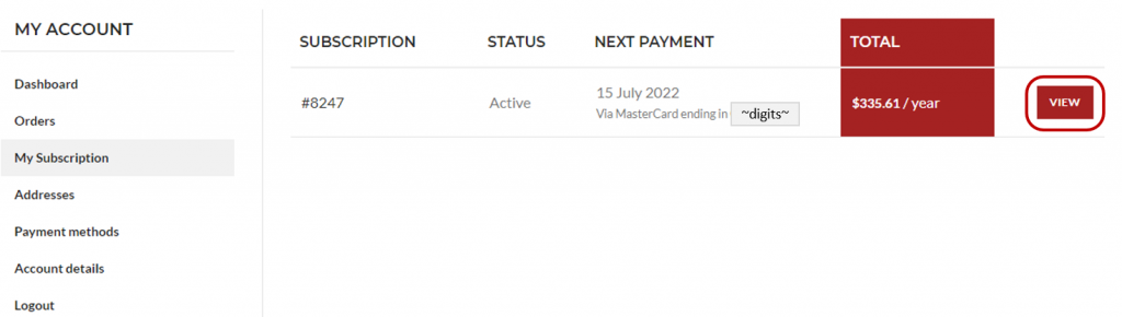 Once a subscription has been selected, the option for it to auto-renew ...